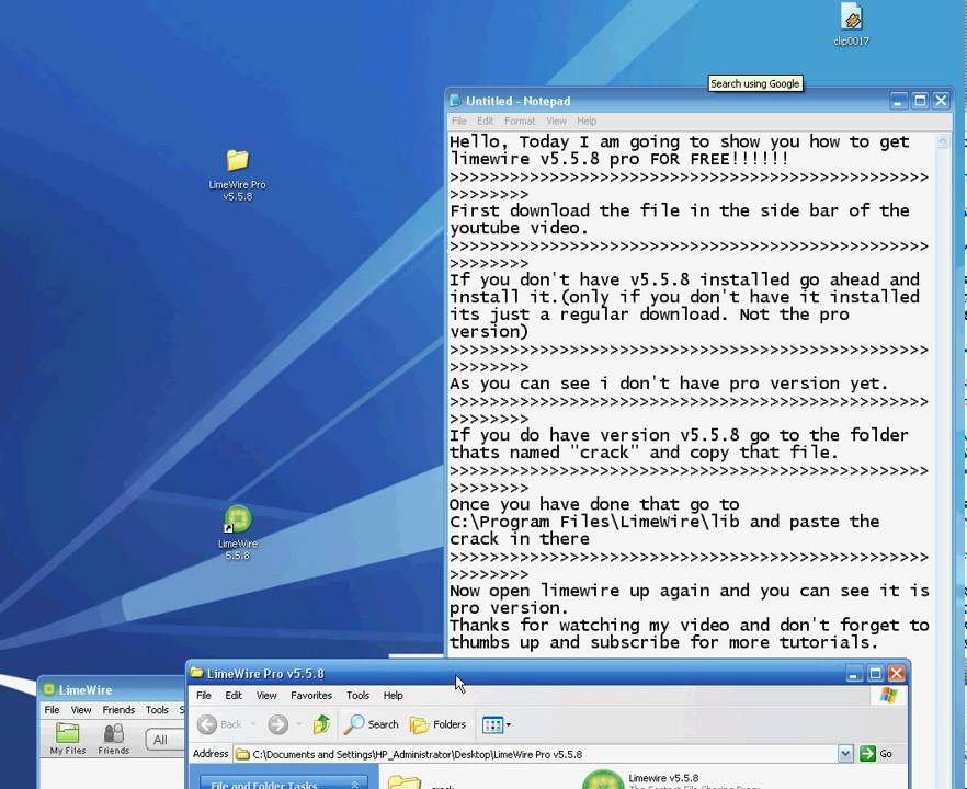 How to get Limewire Pro FREE for v5.5.8!!!! - YouTube