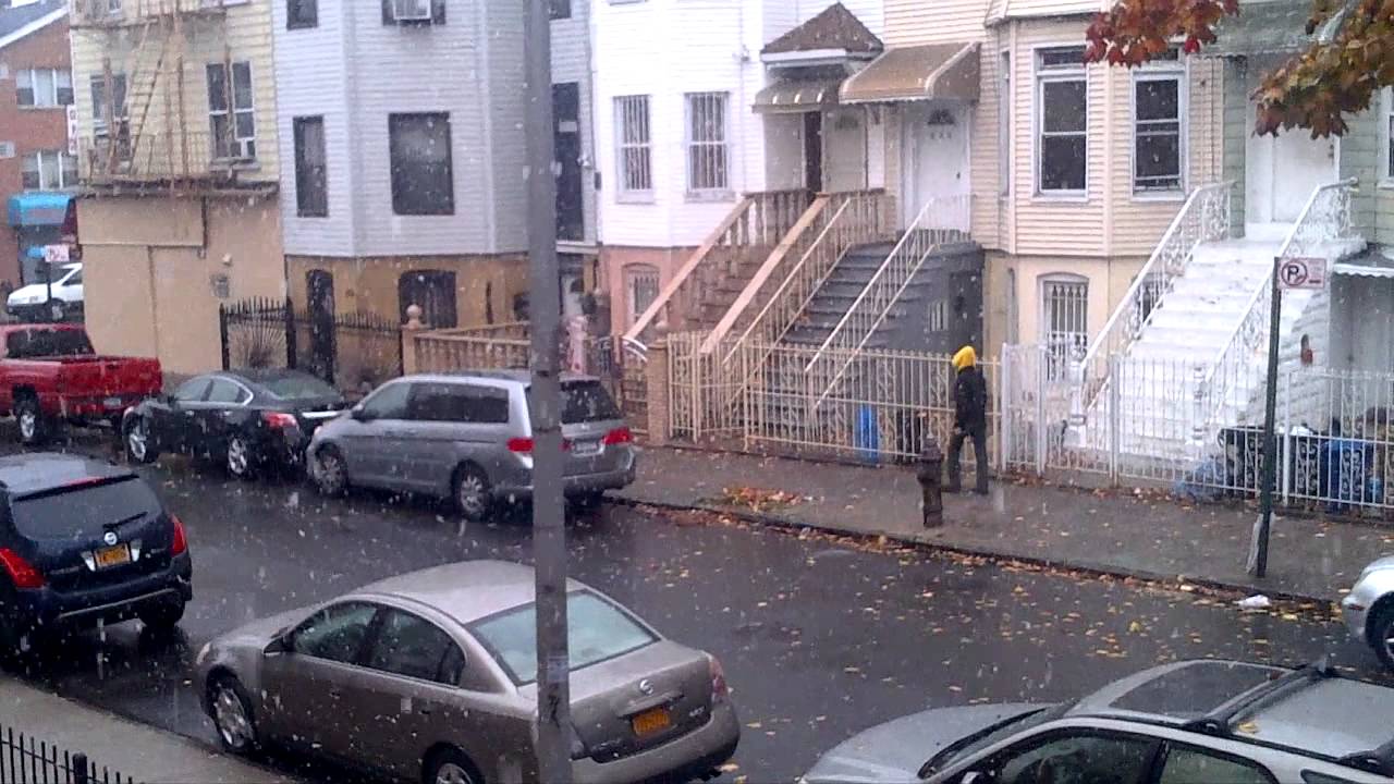 Snowing in Bushwick, Brooklyn, NY - YouTube