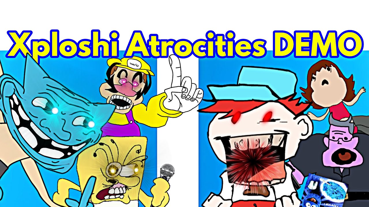 Friday Night Funkin' Vs Xploshi Atrocities Demo | SpongeBob Gumball ...