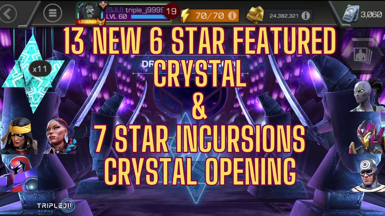 13 New Featured 6 Star Crystal Opening plus 7 Star Incursion Crystal - YouTube