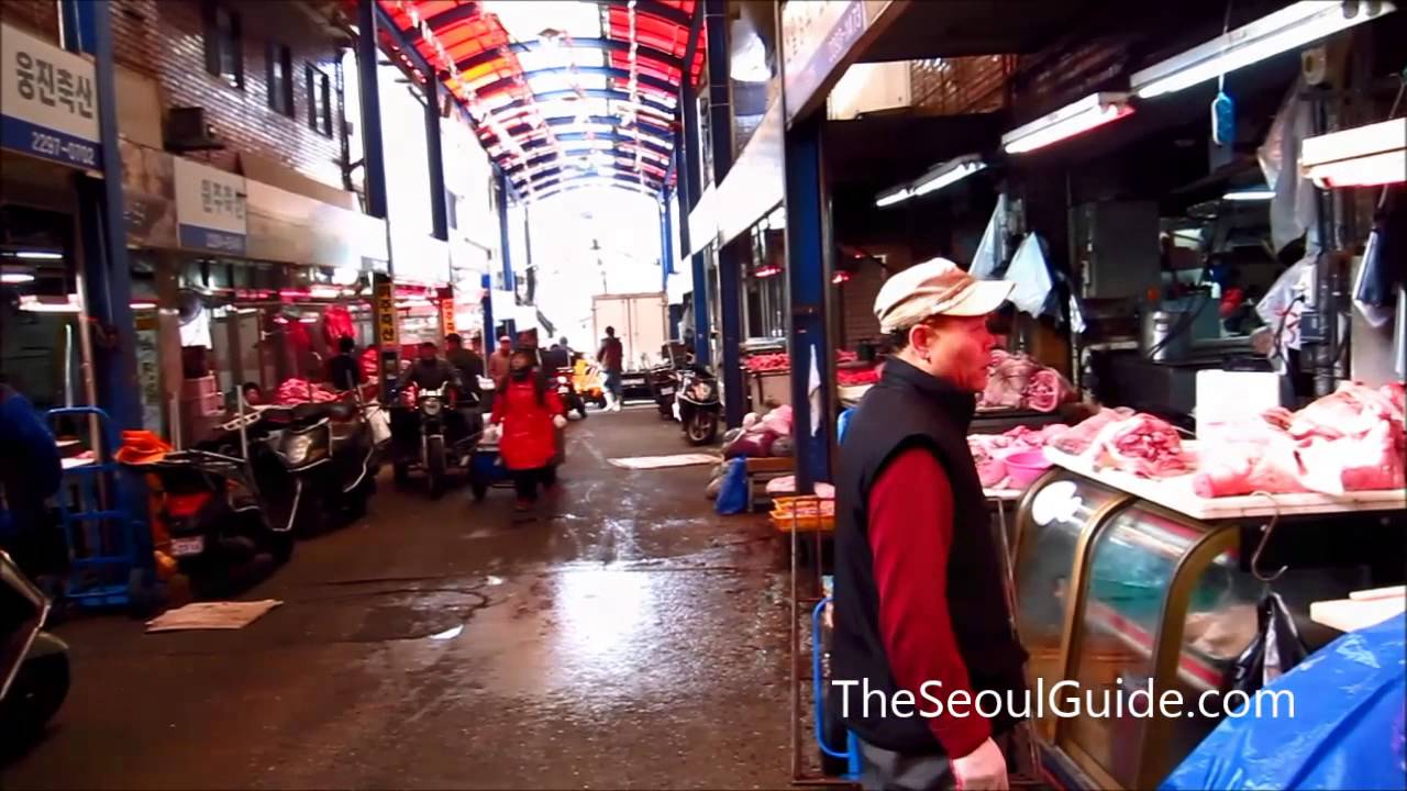 Majang Meat Market, the largest meat market in Seoul, South Korea - YouTube