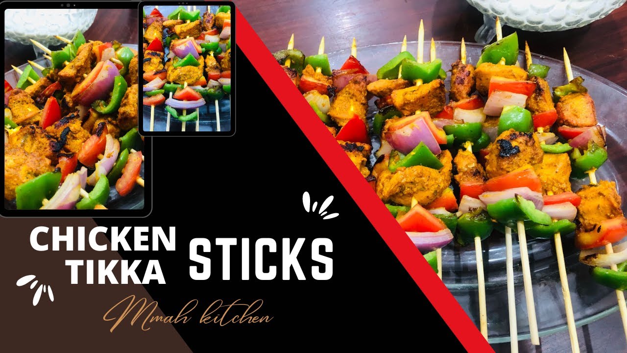 chicken Tikka sticks | easy Recipe | recipe by MMAH KITCHN - YouTube