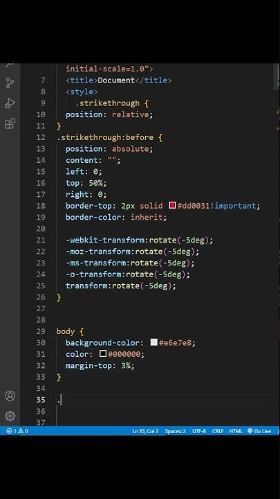 CSS aesthetic Angled Strikethrough html #shorts - YouTube