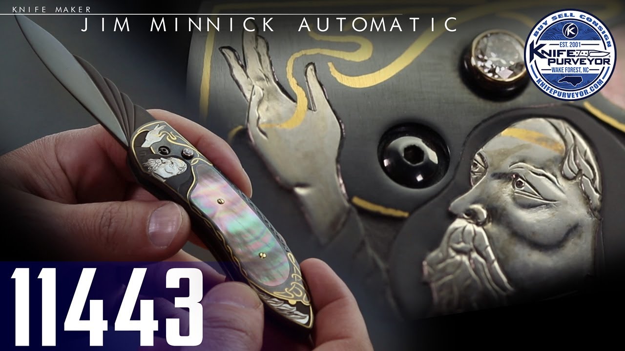 Jim Minnick Black Lip Pearl Button Release Automatic “Celtic Wizard ...