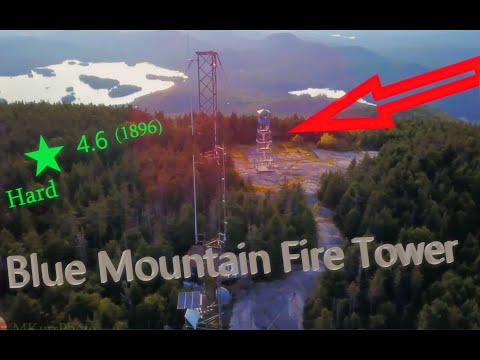 Blue Mountain Hike and Fire Tower, Adirondacks: Drone View! - YouTube