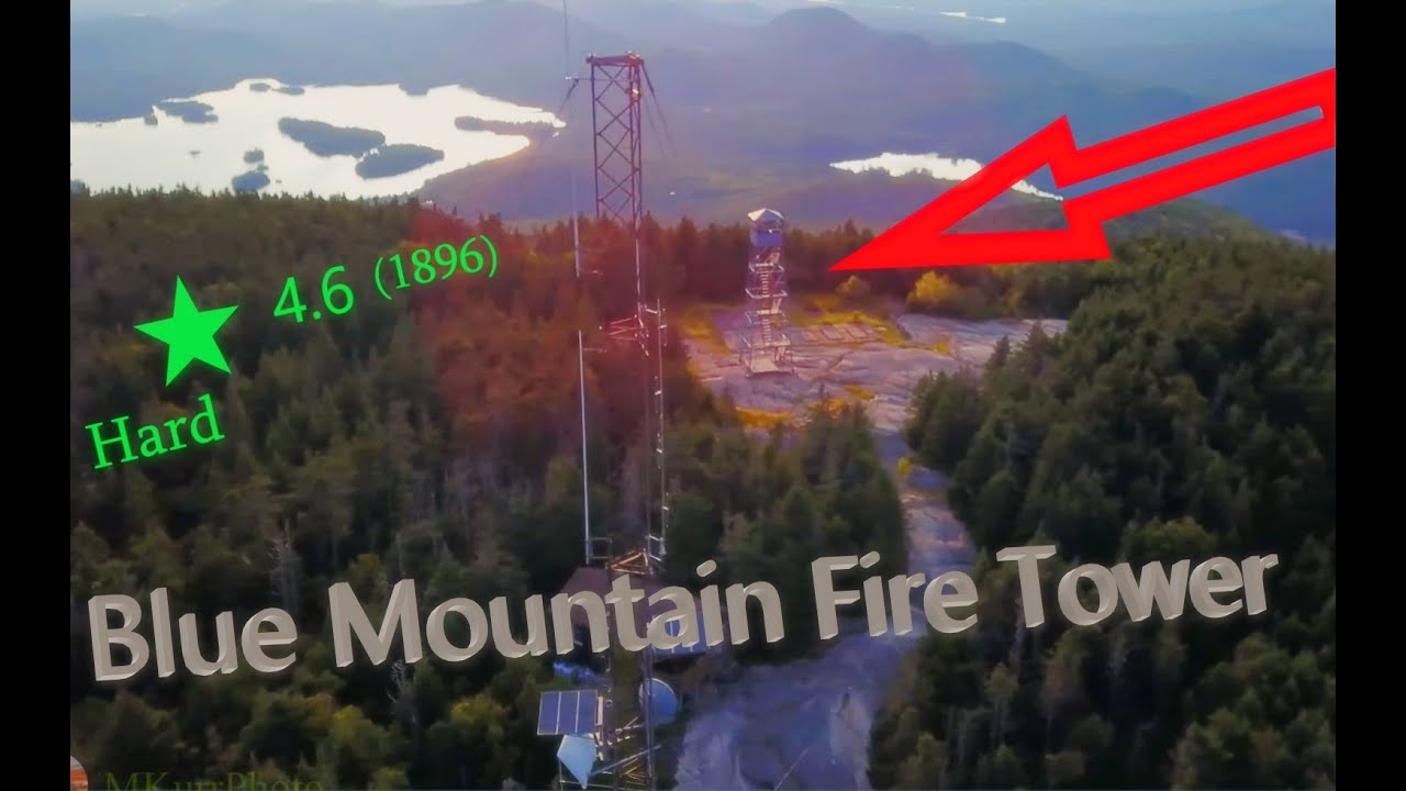 Blue Mountain Hike and Fire Tower, Adirondacks: Drone View! - YouTube