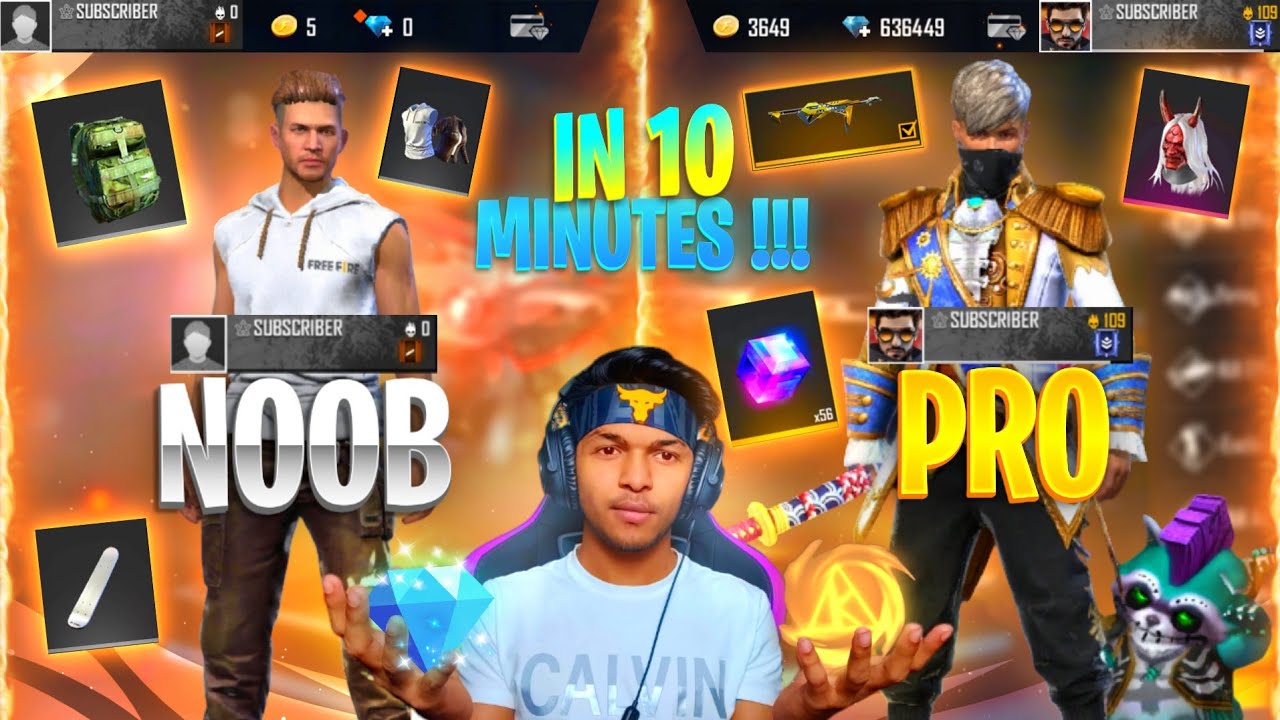 Free Fire New Account To PRO Gift In 10 Min Look How It Became 40,000 ...