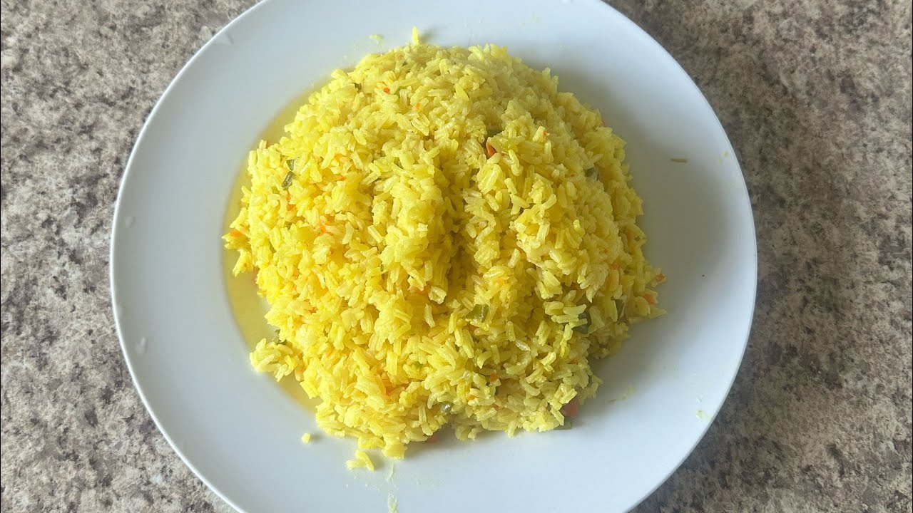arroz amarillo con vegetales delicioso y fácil de hacer!!! - YouTube