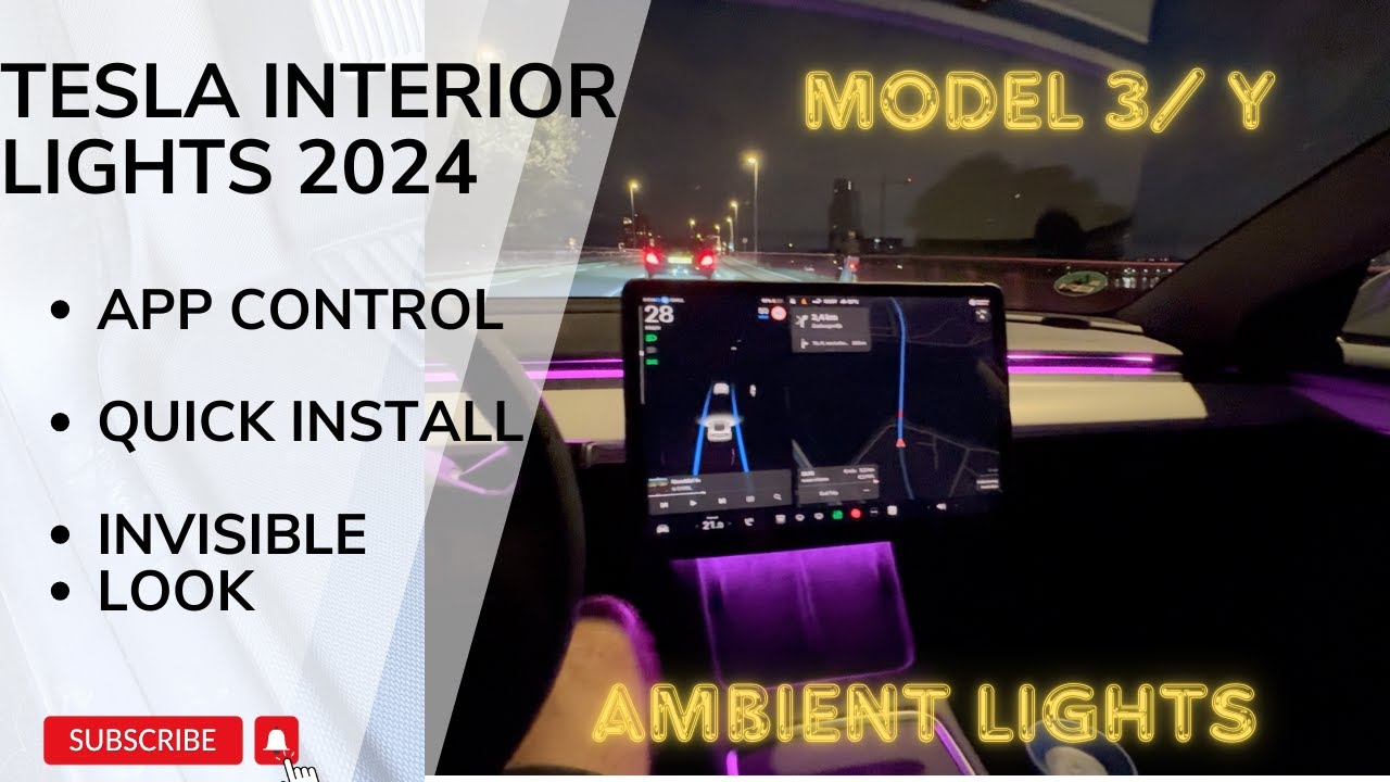 Tesla Interior lights Upgrade 2024 streaming lights - YouTube