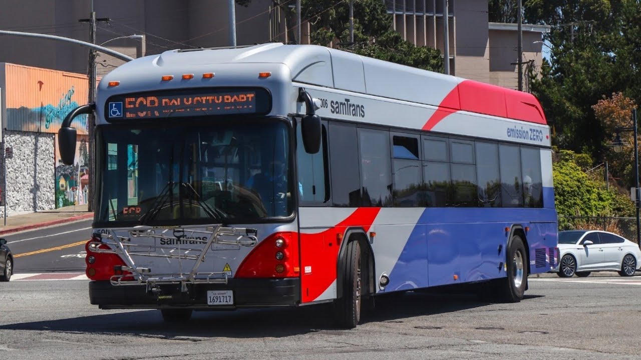 (Short Ride) SamTrans 2024 Gillig Low Floor 40' EV 5006 on Route 260 ...