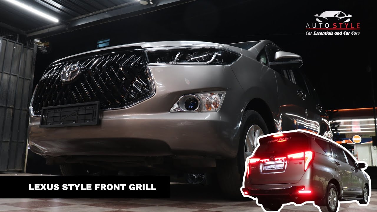 Toyota Innova crysta 2023 | Lexus style Front Grill | Tail light ...