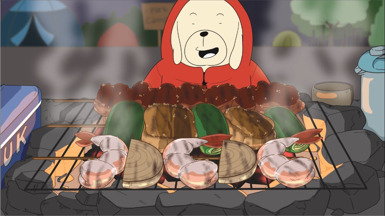 바베큐 꼬치구이 먹방 /Barbecue Skewers / MUKBANG ANIMATION / 사실만만 / Sasilmanman ...