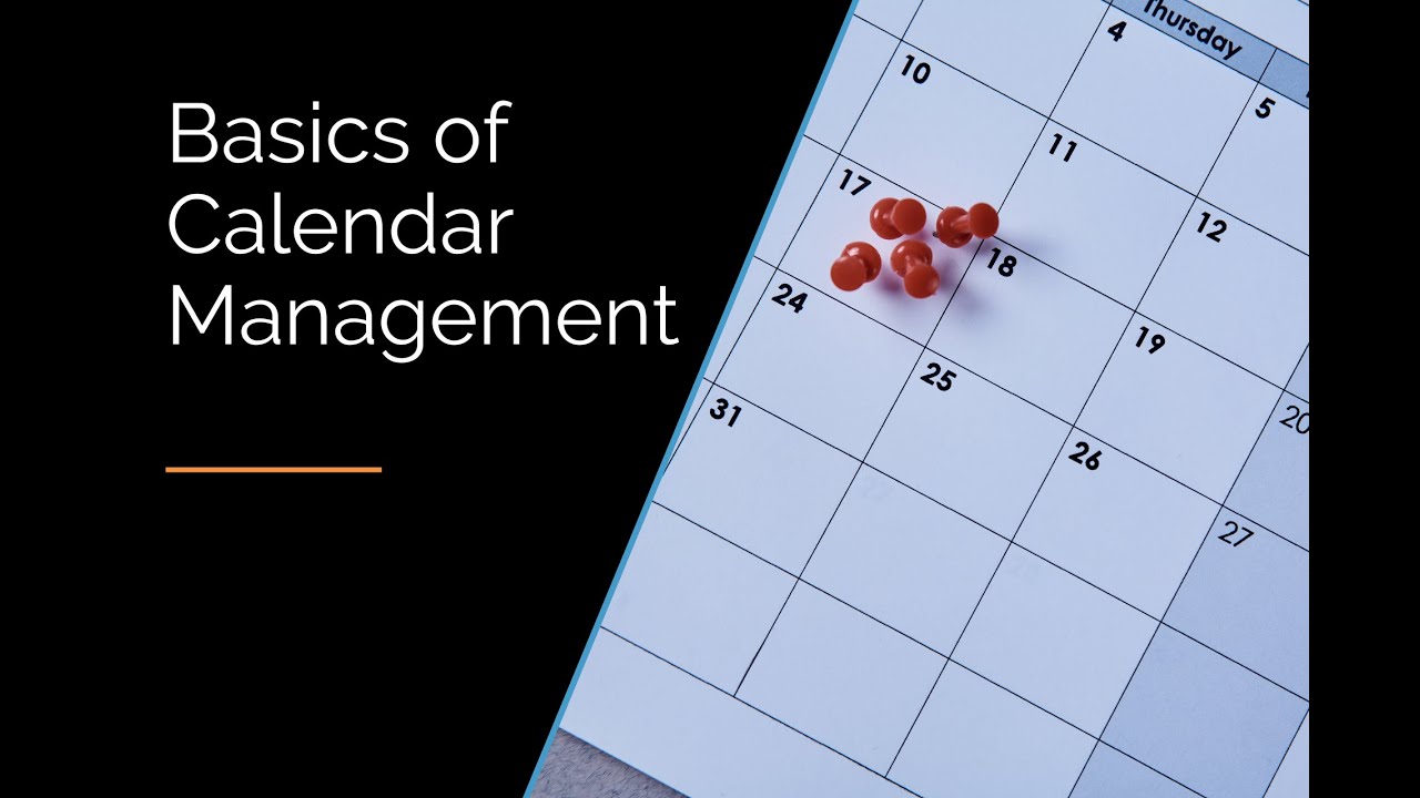 Understanding the Basics of Calendar Management - YouTube