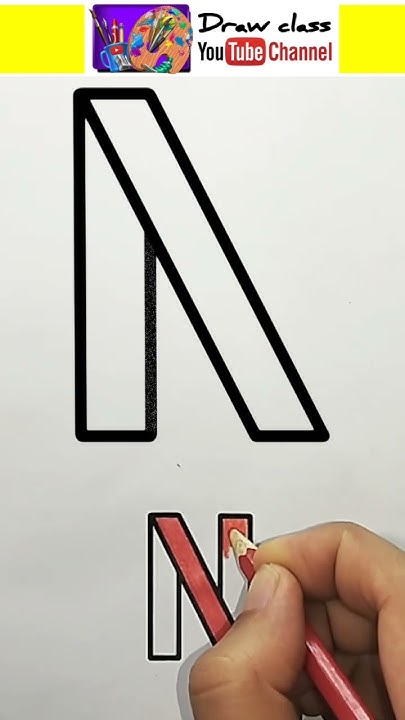 HOW TO DRAW NETFLIX LOGO | DRAWING NETFLIX LOGO TUTORIAL STEP BY STEP ...