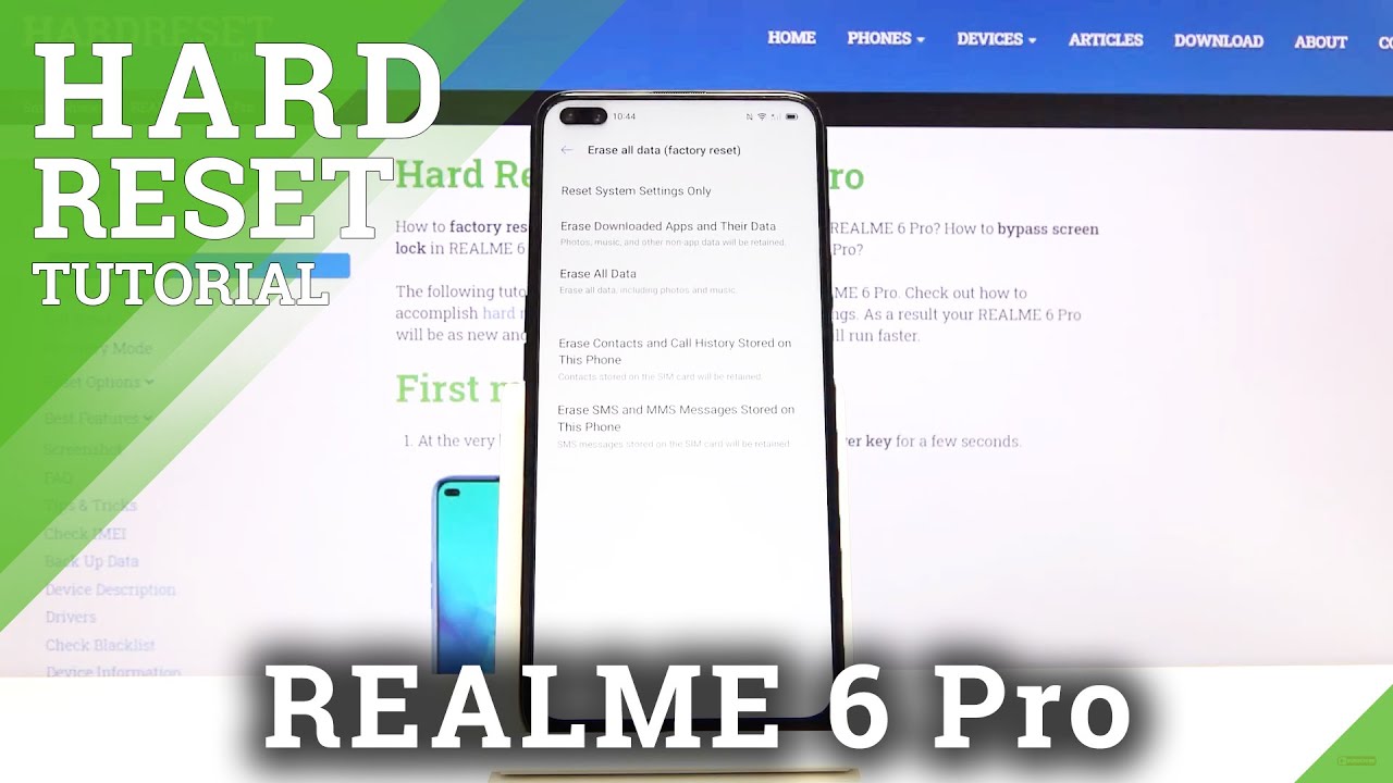 How to Hard Reset REALME 6 Pro – Factory Reset Through Settings - YouTube