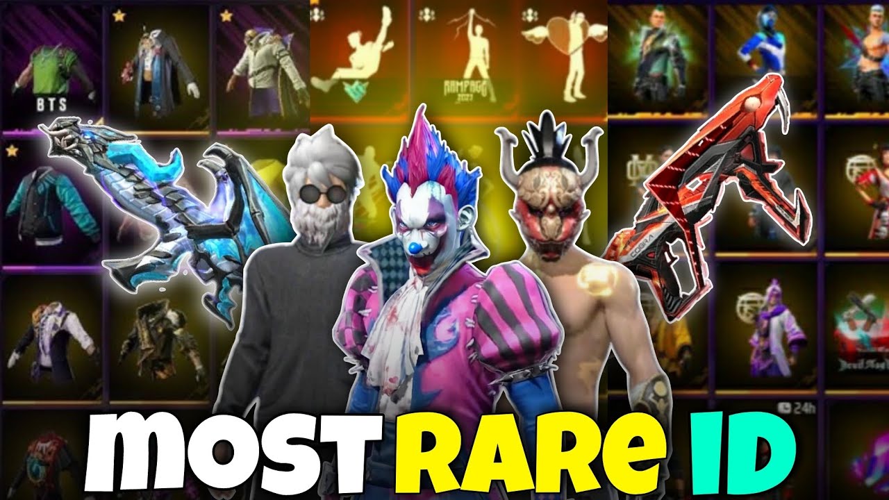 MOST RARE FREE FIRE ID COLLECTION - YouTube