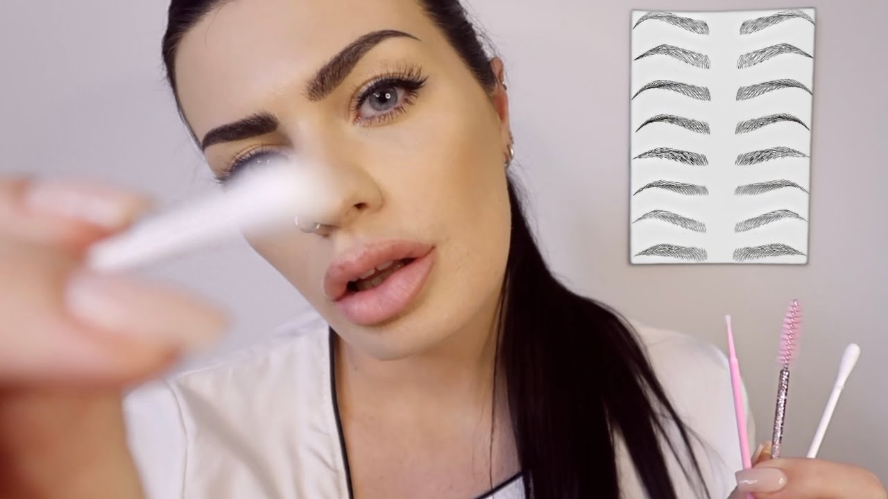 ASMR Brow Salon Laminating, Mapping & Shaping Your Eyebrows (personal attention roleplay) - YouTube