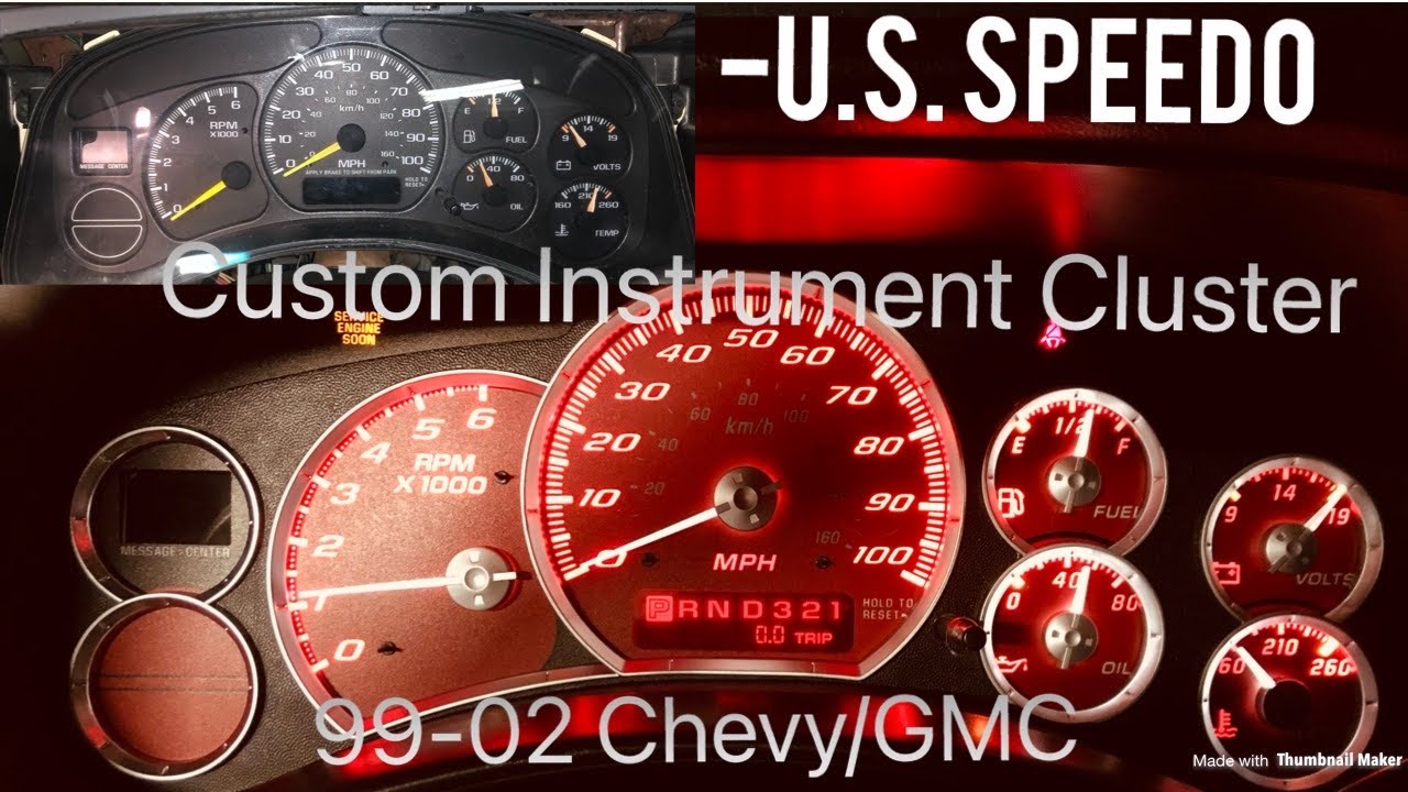 How to install US Speedo Face Overlay on a Chevy - YouTube