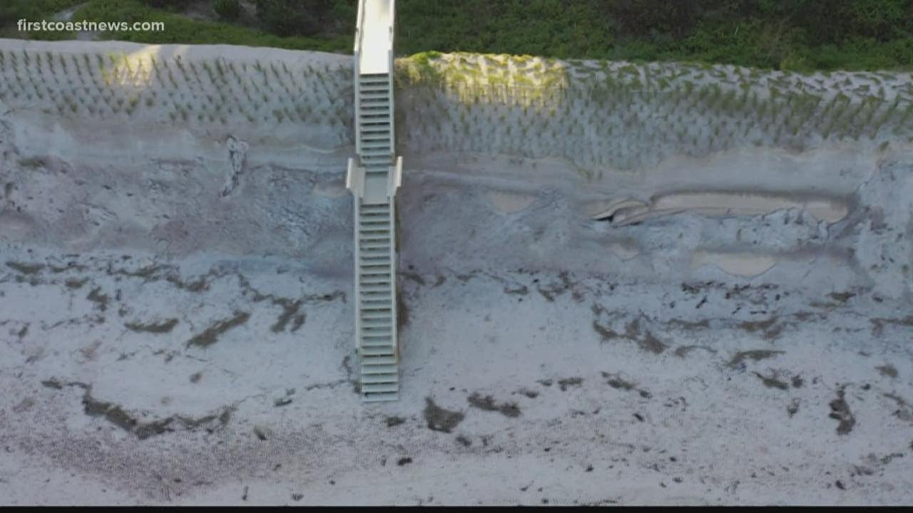 'Geotube' beach reinforcements get mixed reviews after Nor'easter - YouTube
