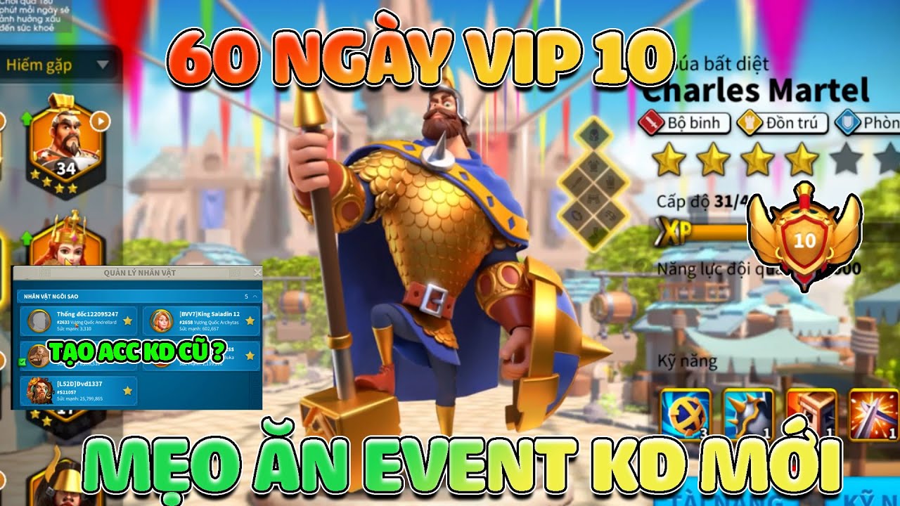 Newbie cán mốc VIP 10 sau 2 tháng chơi - Chia sẻ mẹo đua event 20 trọc ...