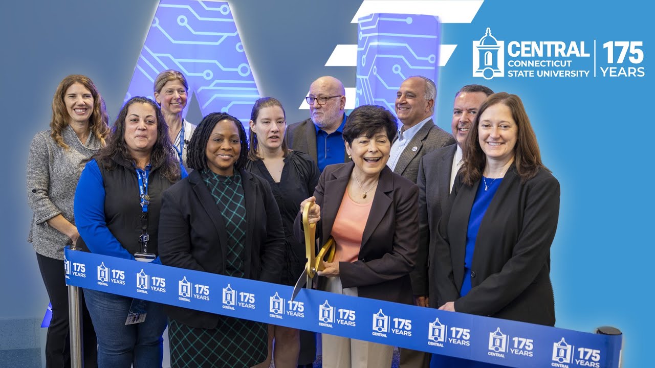 AI Corridor Ribbon Cutting - Central Connecticut State University - YouTube