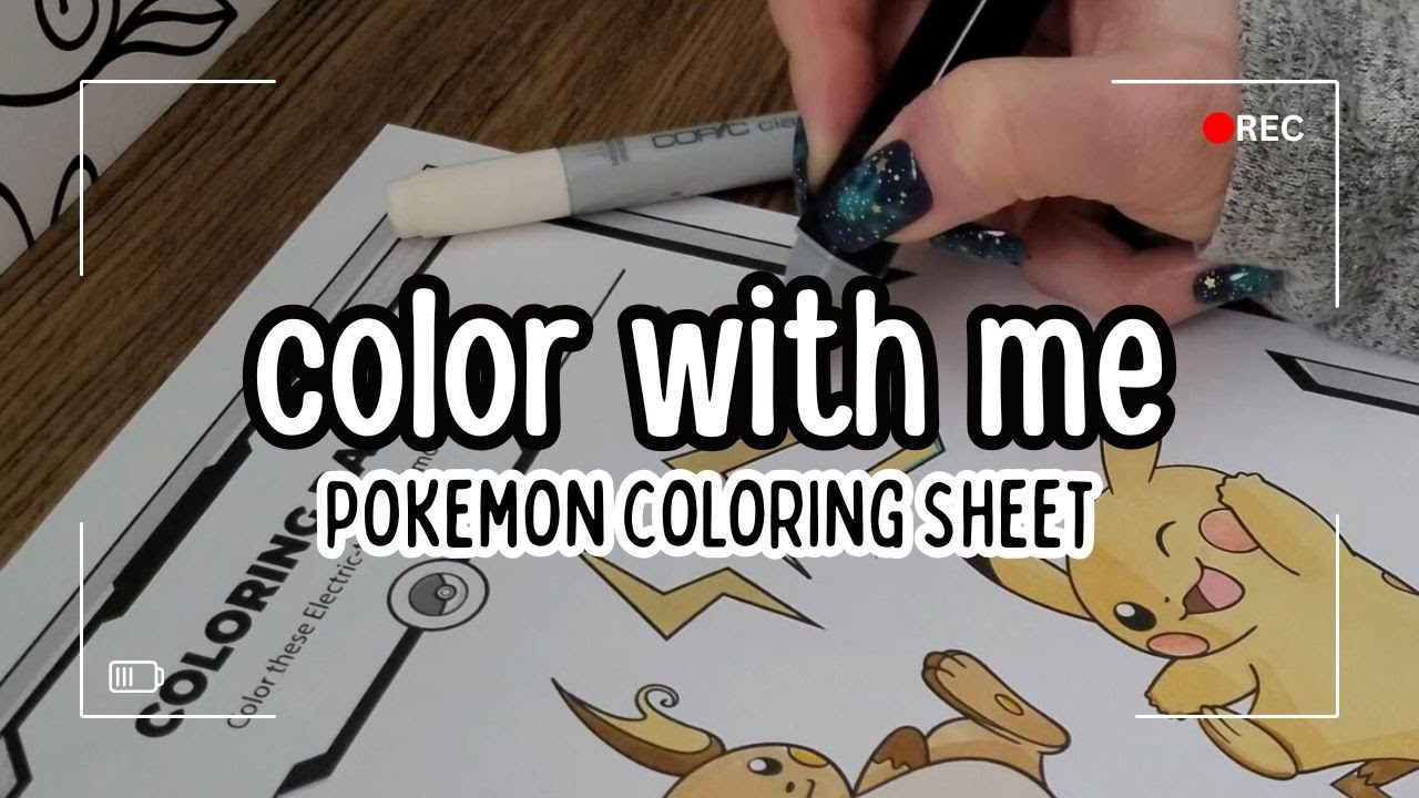 Color With Me Pokémon With Alcohol Markers | Relaxing Coloring ･ﾟ ...