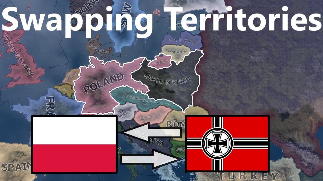 What If Germany And Poland Swapped Places? Hoi4 timlapse - YouTube