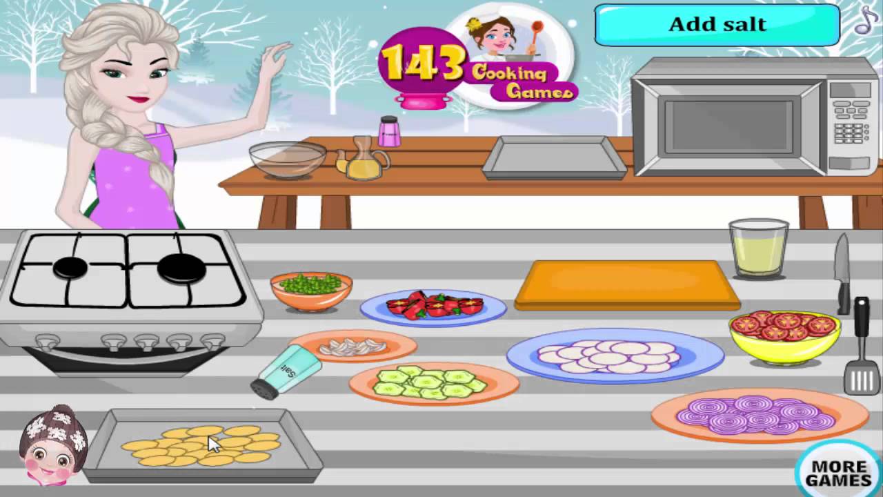 Disney Princess Frozen Elsa Play Cooking Winter Roasted Vegetable Salad ...