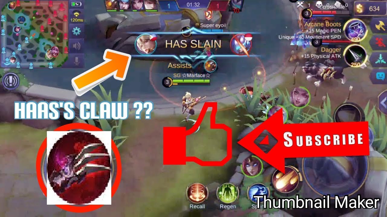Using Haas's Claw on Kimmy? Mobile Legends - YouTube
