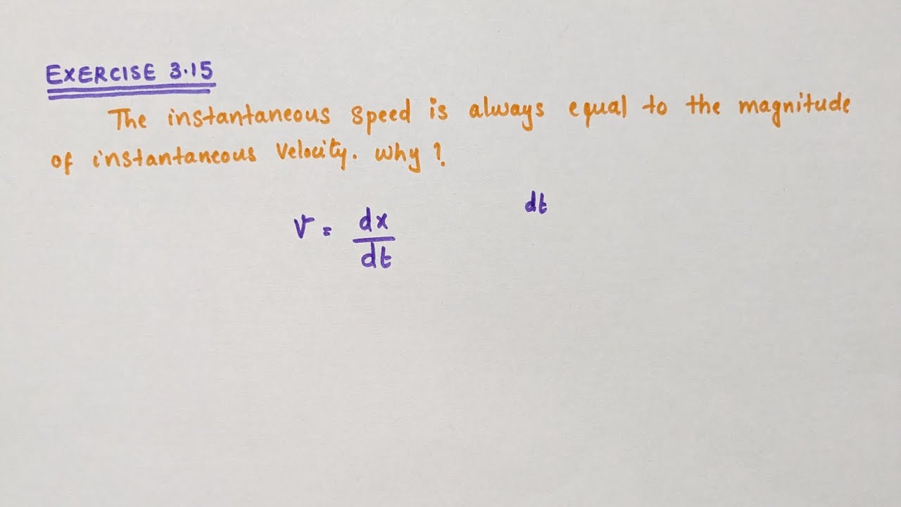 EXERCISE 3.15 // Motion in a straight line//Class 11 Physics//The ...