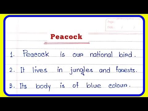 Peacock 🦚 Essay in English|| 10lines Essay on Peacock || Paragraph ...