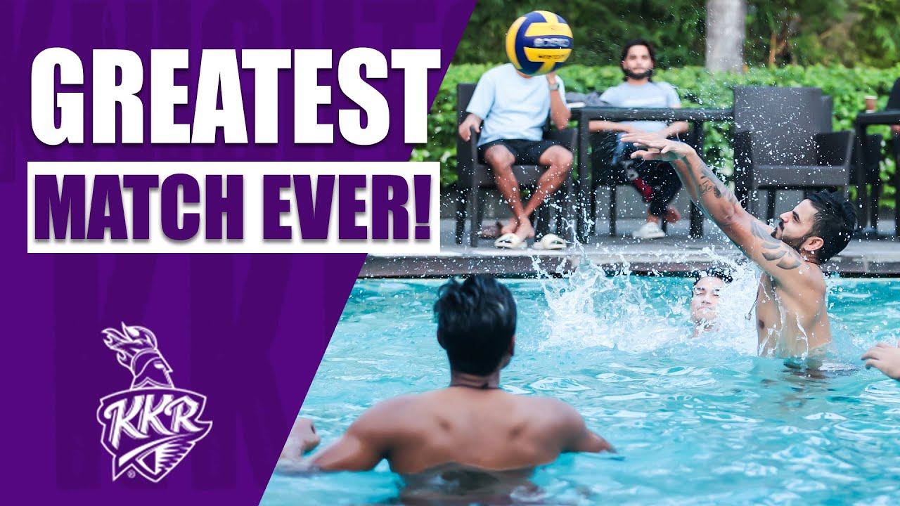 Knights play Pool Volleyball! 🏐🤽 | KKR - YouTube