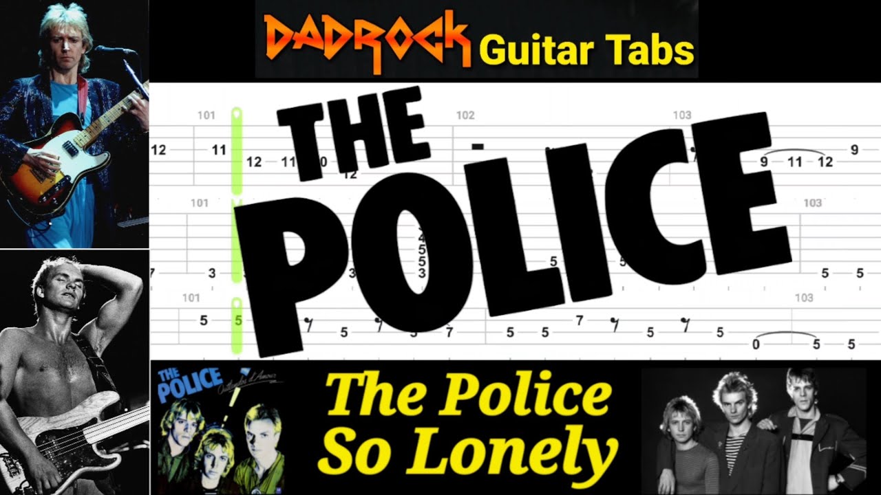 So Lonely - The Police - Guitar + Bass TABS Lesson - YouTube