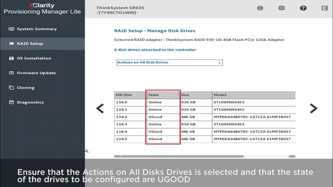 How to use LXPM Lite v2 to create a RAID array - YouTube