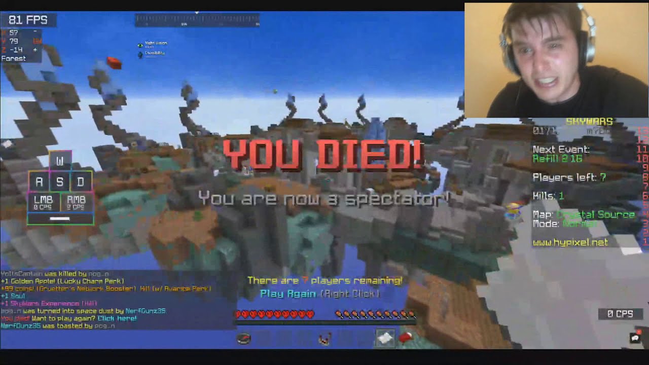 Hypixel Skywars in a nutshell... (SUPER LOUD!!!) (Sweaty Speedrunner ...