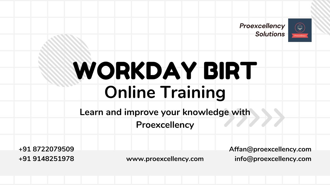 Workday BIRT Online training Learn and improve your knowledge - YouTube