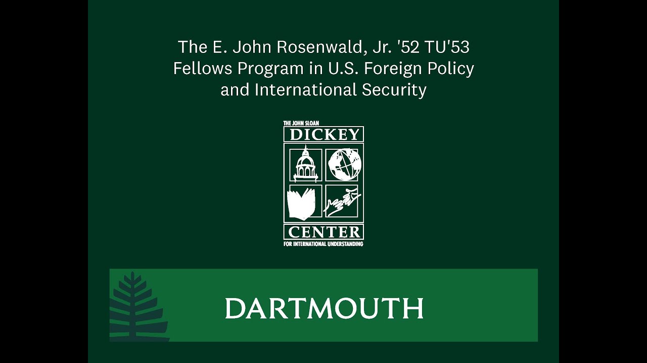 The E. John Rosenwald, Jr. '52 TU'53 Fellows Program in US Foreign ...