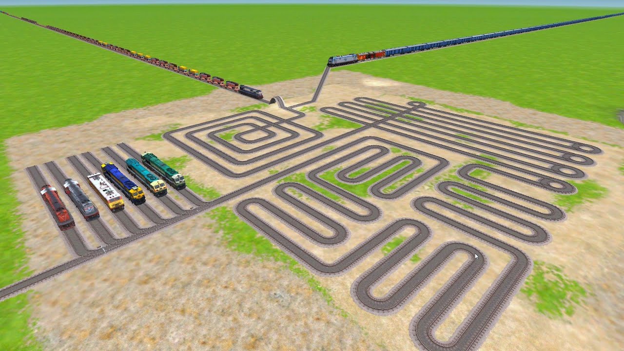 SIX RAILS PASSING FOR ZIG ZAG RAILROAD TRACKS SQUARE RAILROAD TRACK ...