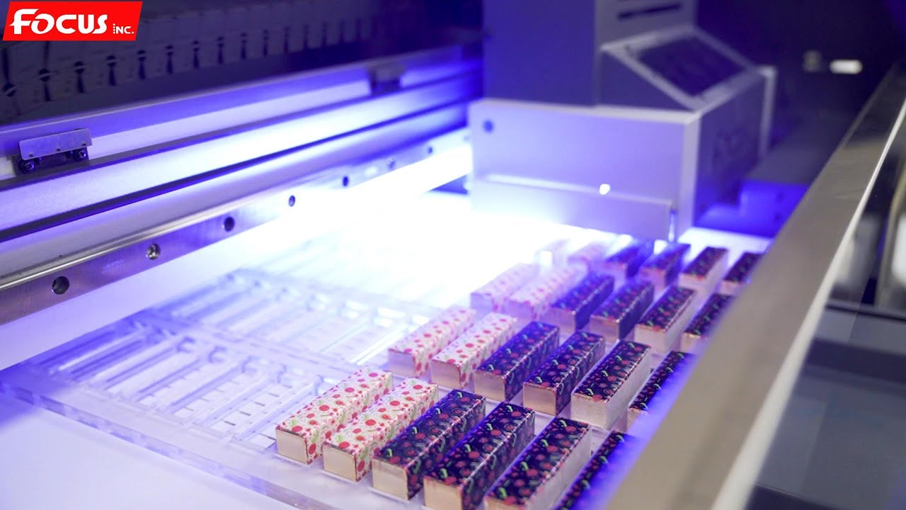 Lipstick tube rotary printing by focus Alpha max DTS uv flatbed printer ...