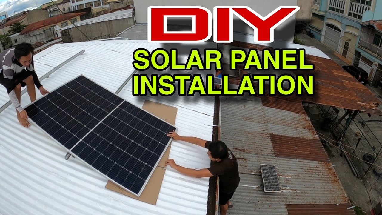 DIY Solar panel installation | 410Watts 2 pcs - YouTube
