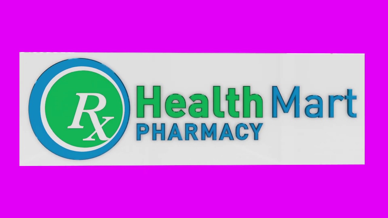 Health Mart Pharmacy Magenta Screen Logo Loop Chroma Animation - YouTube