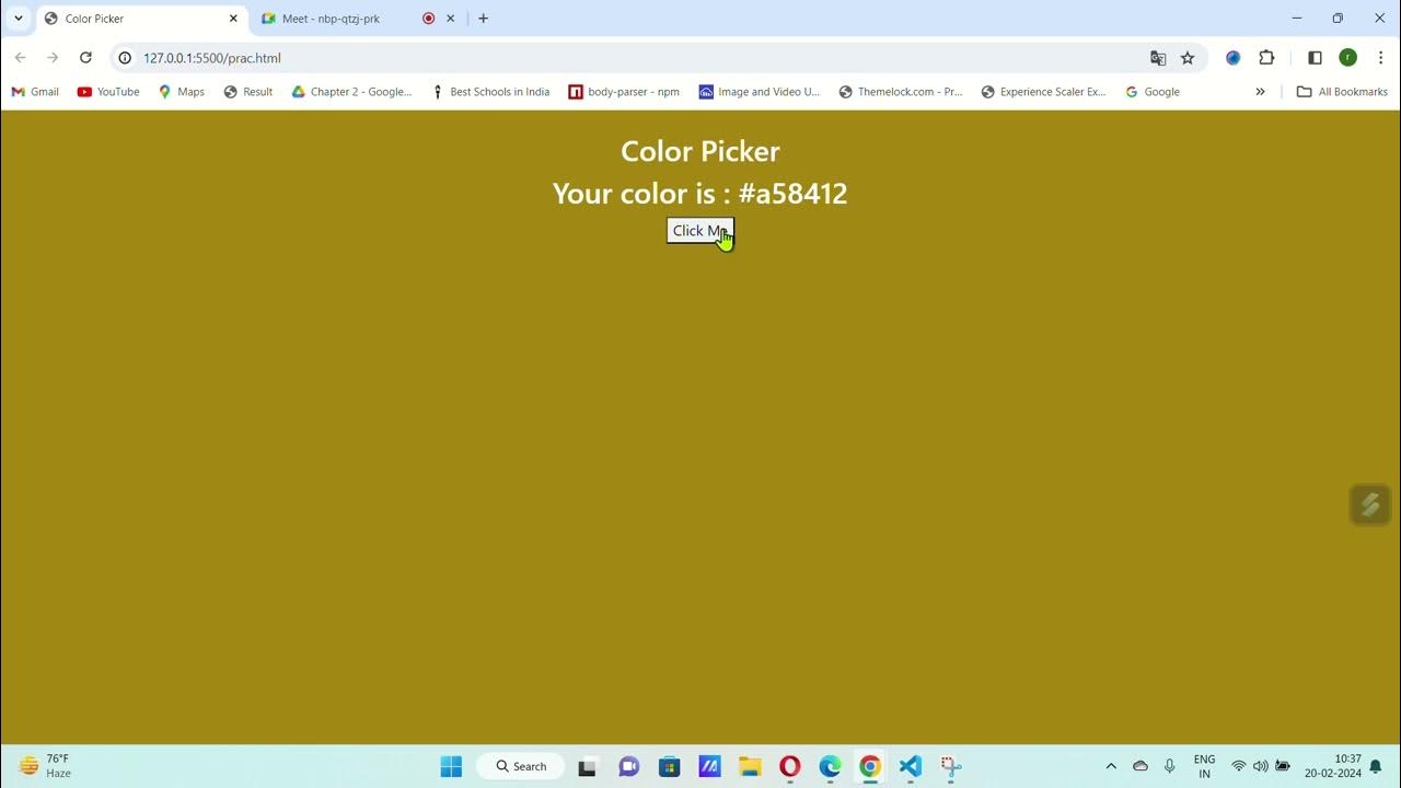 Java Script Project | Color Picker | 2024 - YouTube