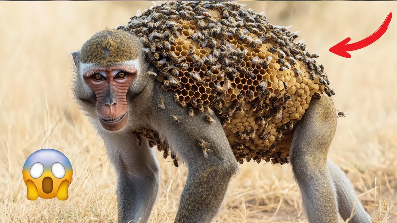 Bees vs monkey: Heart-Stopping Rescue in the African Wilderness 🐆🐝 ...