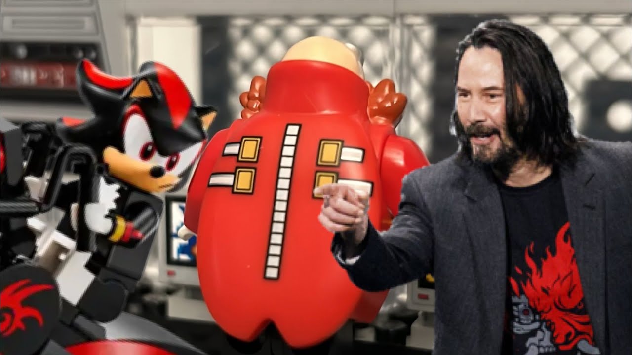 Keanu Reeves as Shadow in Sonic the Hedgehog 3 - (lego animation) - YouTube