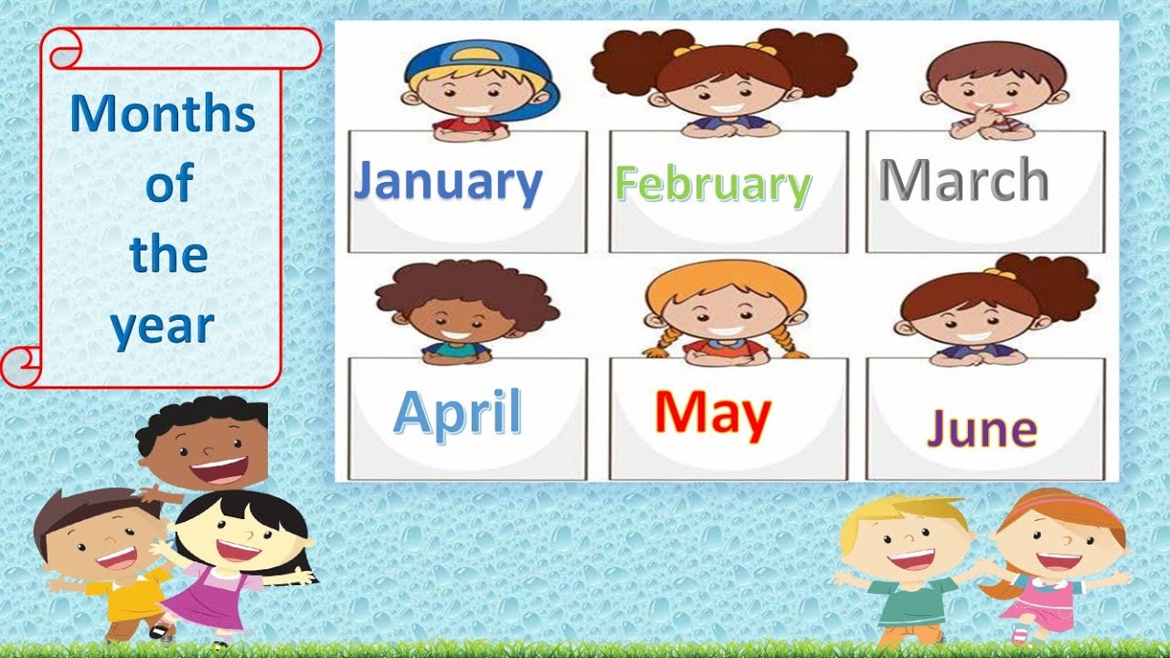 months name in english, महीनों के नाम। month name for kids, rvp child ...