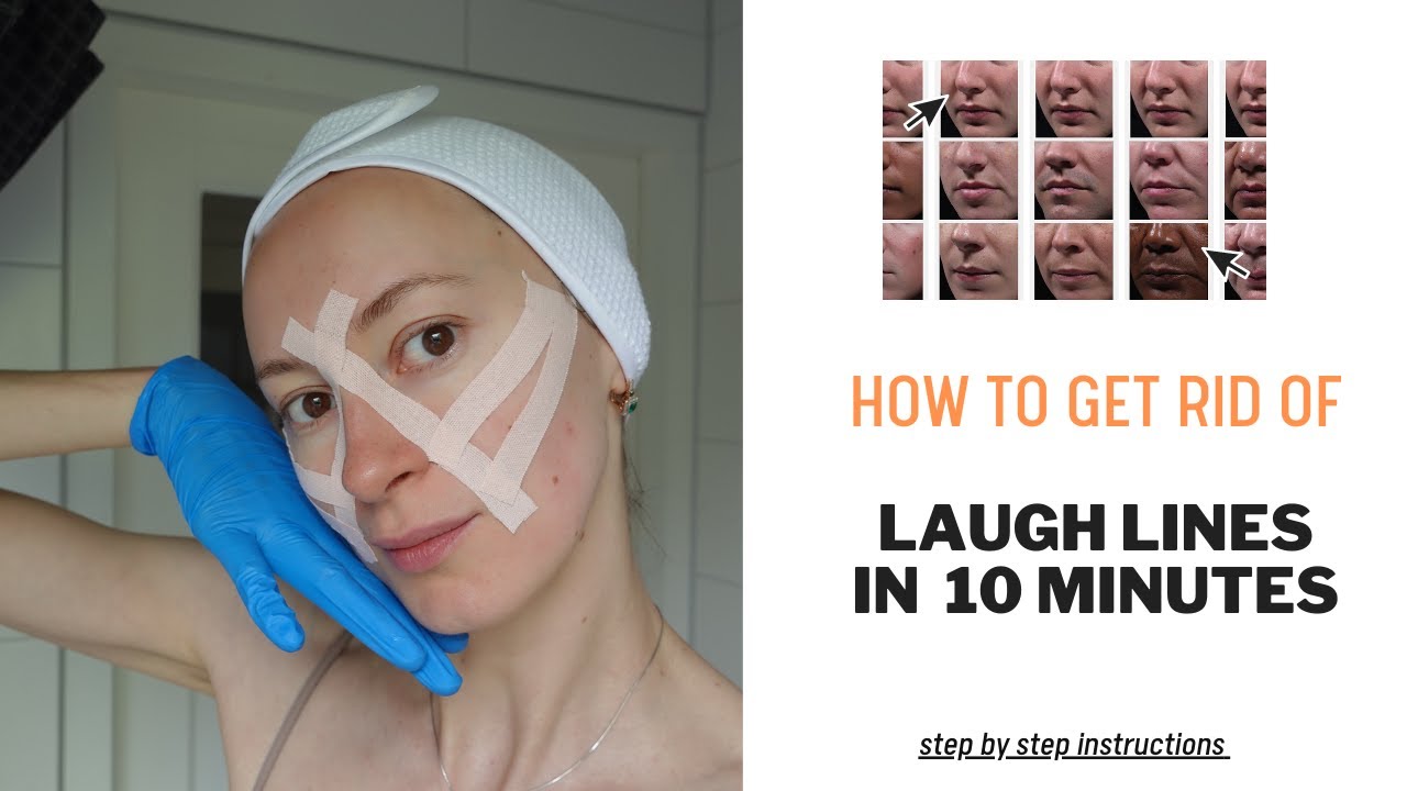 Showing how to get rid of LAUGH LINES with home facial massage - YouTube