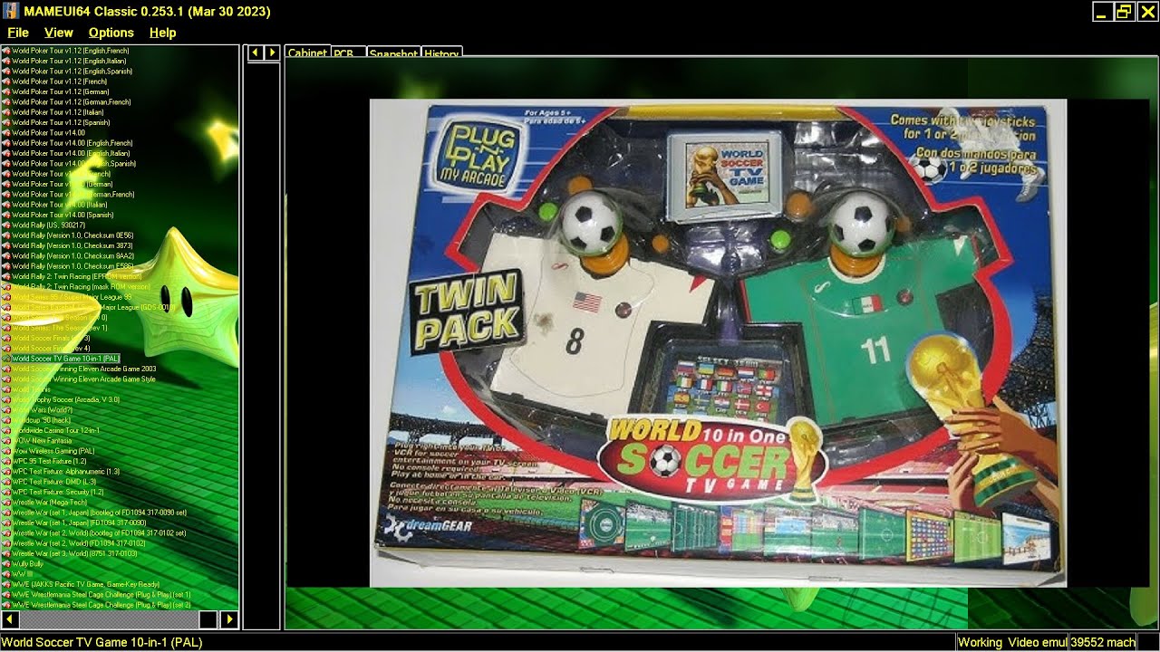 MAME MESS ATTRACT MODE FROM CONSOLE WORLD SOCCER TV GAME 10IN1 NES ...