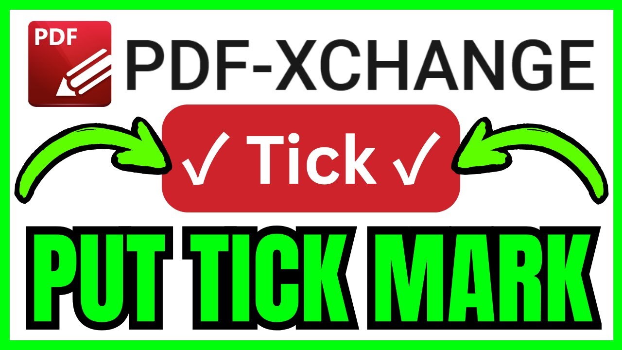 How To PUT TICK MARK In PDF XChange Editor (QUICK & EASY) 2026 - YouTube