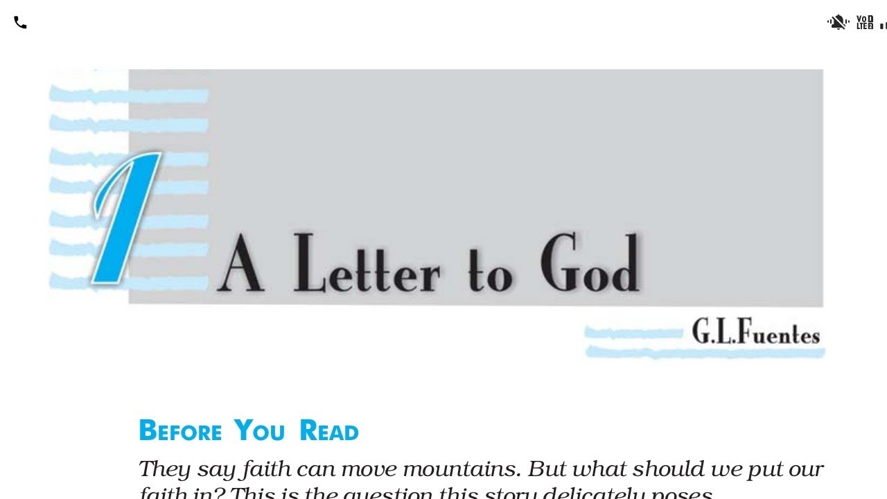 Class 10th English _A letter to God. full chapter easily cover - YouTube