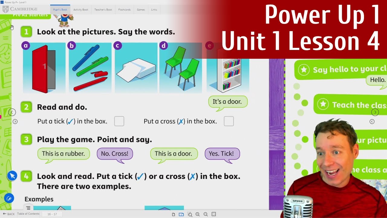 Learn Basic Classroom Vocabulary | Power Up 1 Unit 1 Lesson 4 with ...